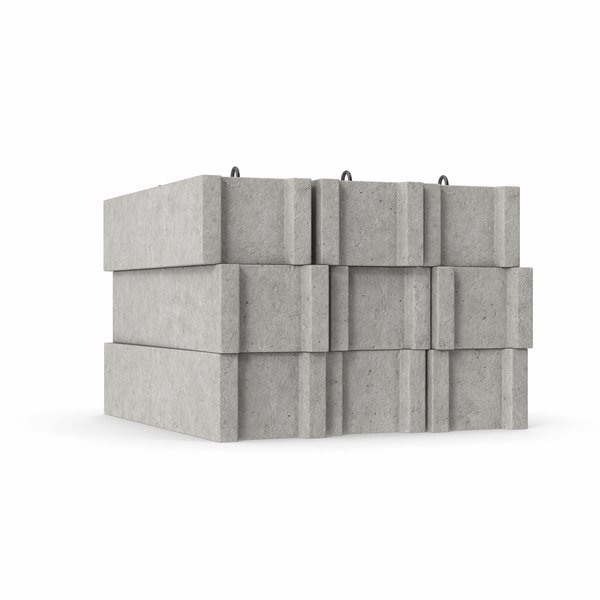 modelo 3d Stacked Concrete Blocks - TurboSquid 2028018