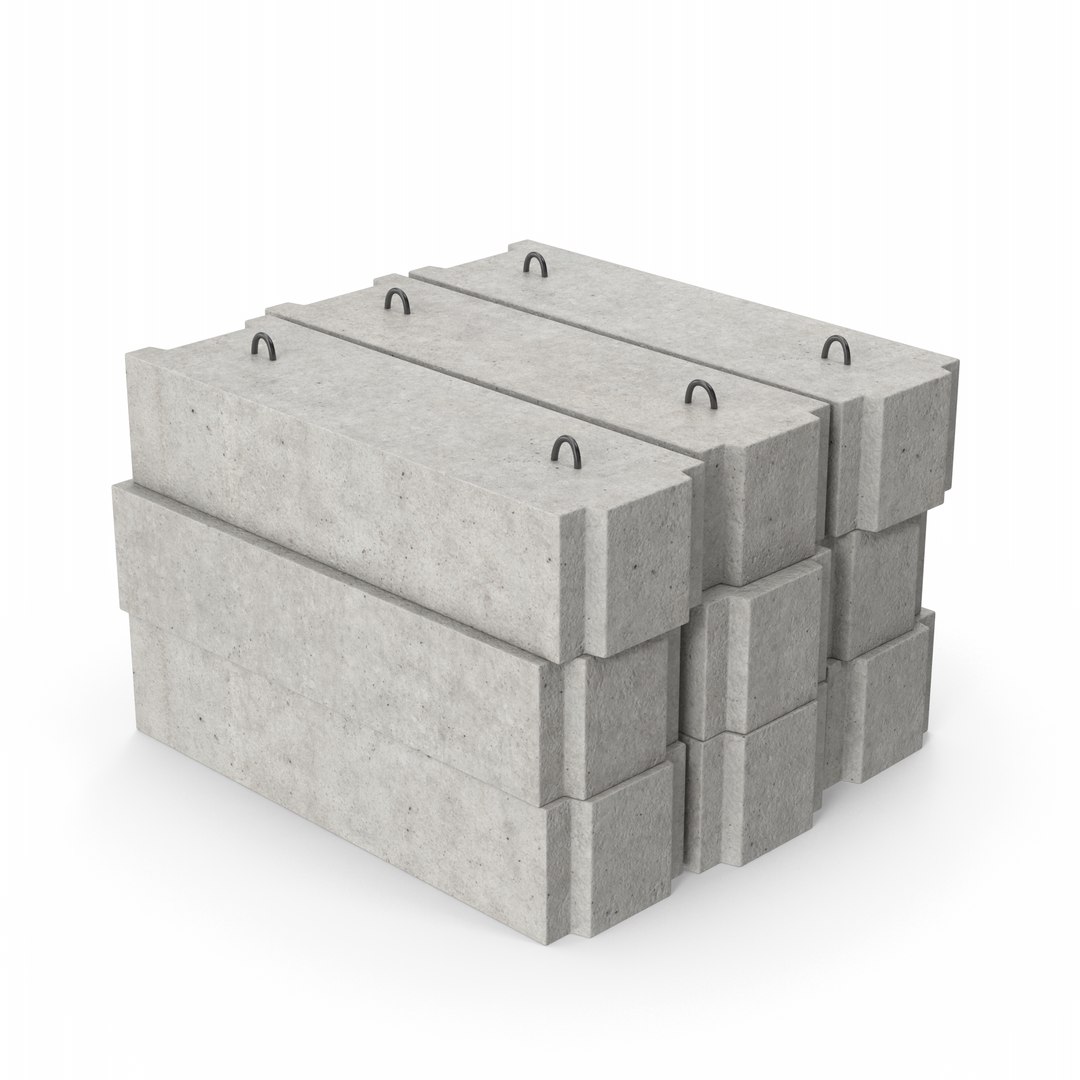 3D Stacked Concrete Blocks - TurboSquid 2028018