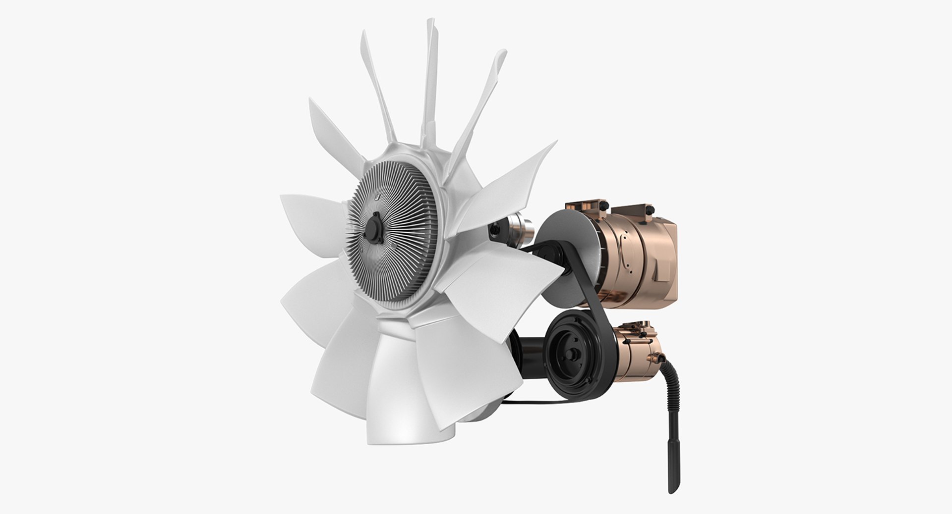 Car Engine Cooling Fan 3D Model - TurboSquid 1292011