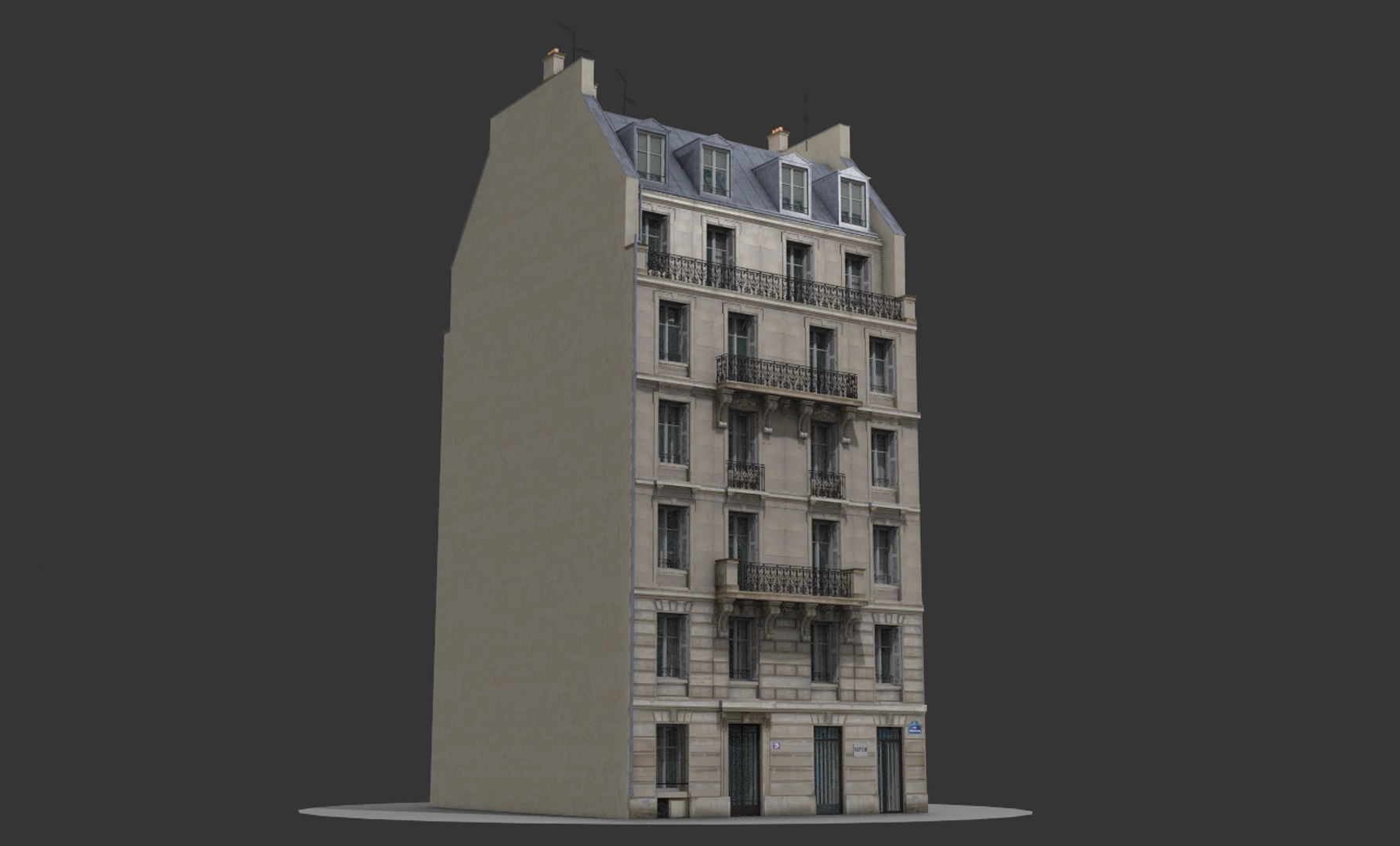Old paris house model - TurboSquid 1634940