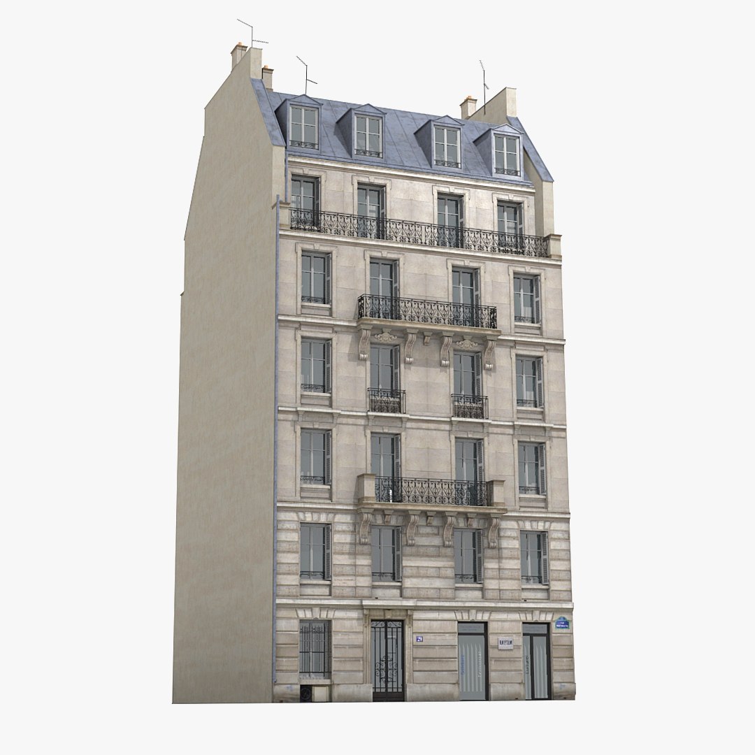 Old paris house model - TurboSquid 1634940