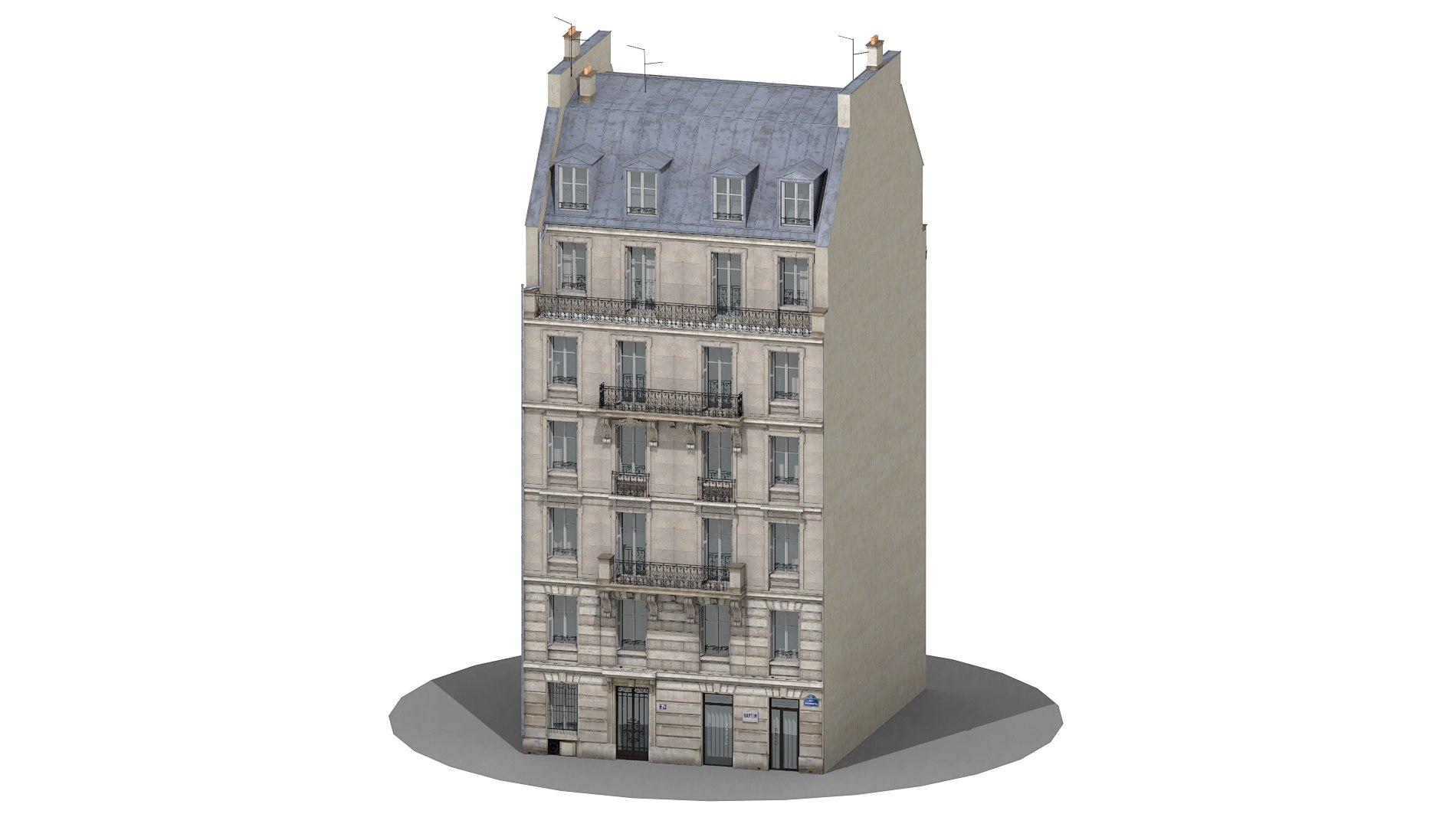 Old paris house model - TurboSquid 1634940