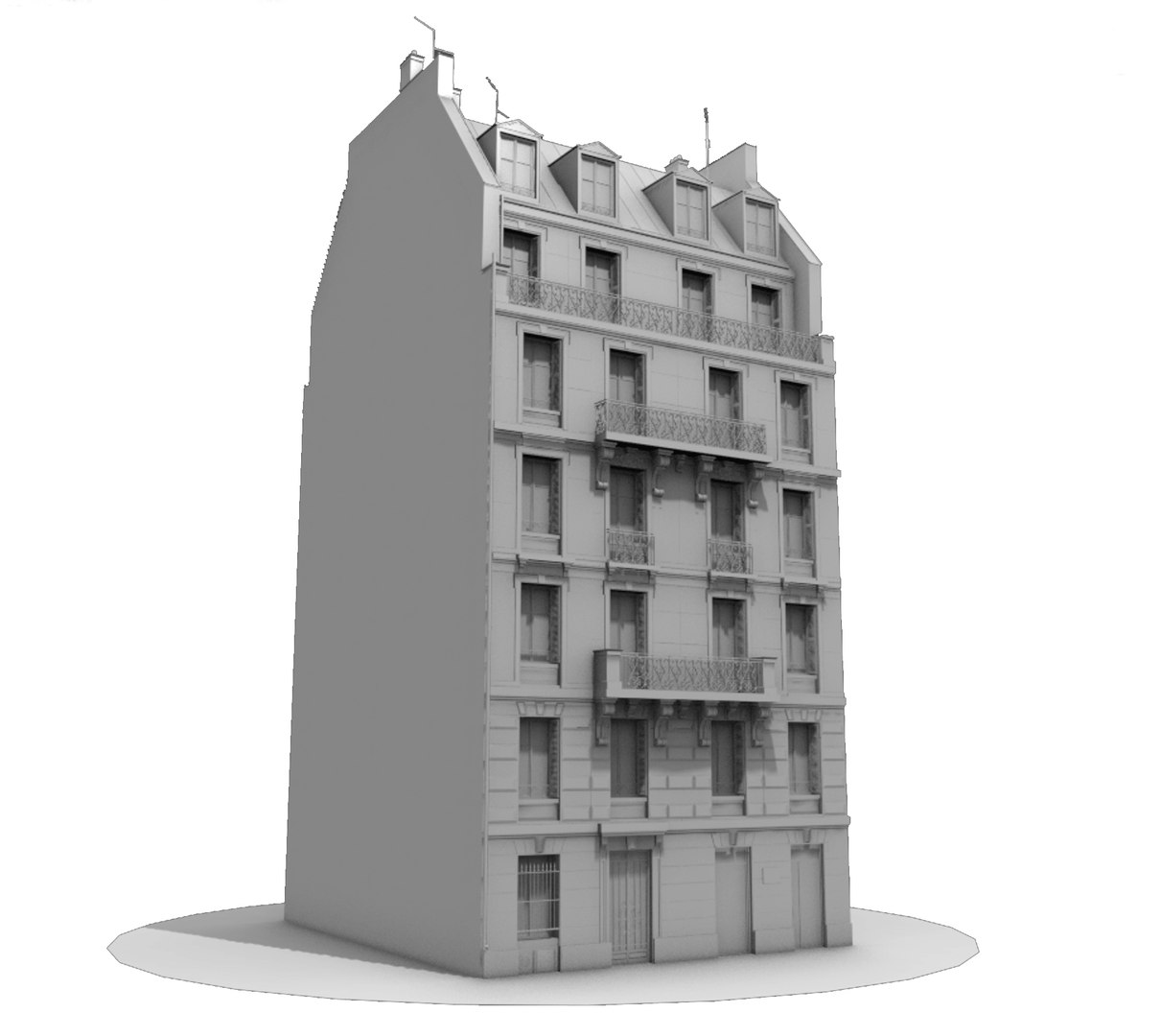 Old paris house model - TurboSquid 1634940