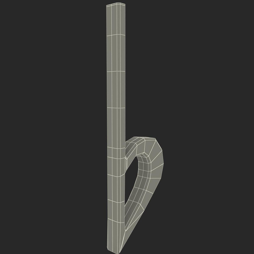 3d Model Flat Music Sign