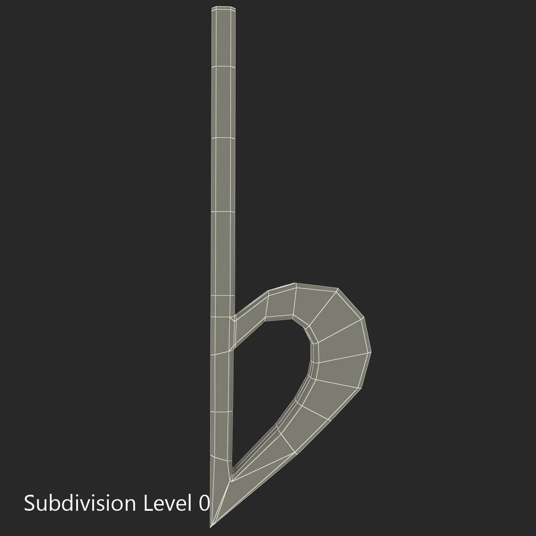 3d Model Flat Music Sign