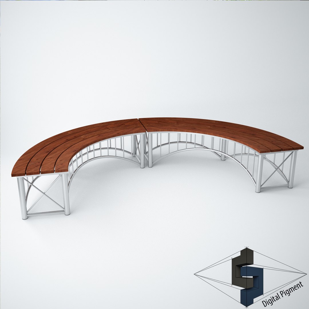 Bench Curve 3d Model