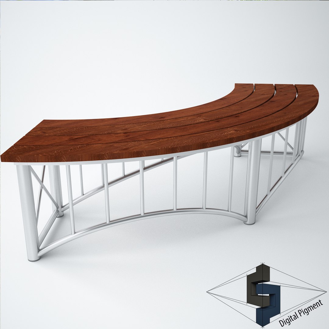 Bench Curve 3d Model