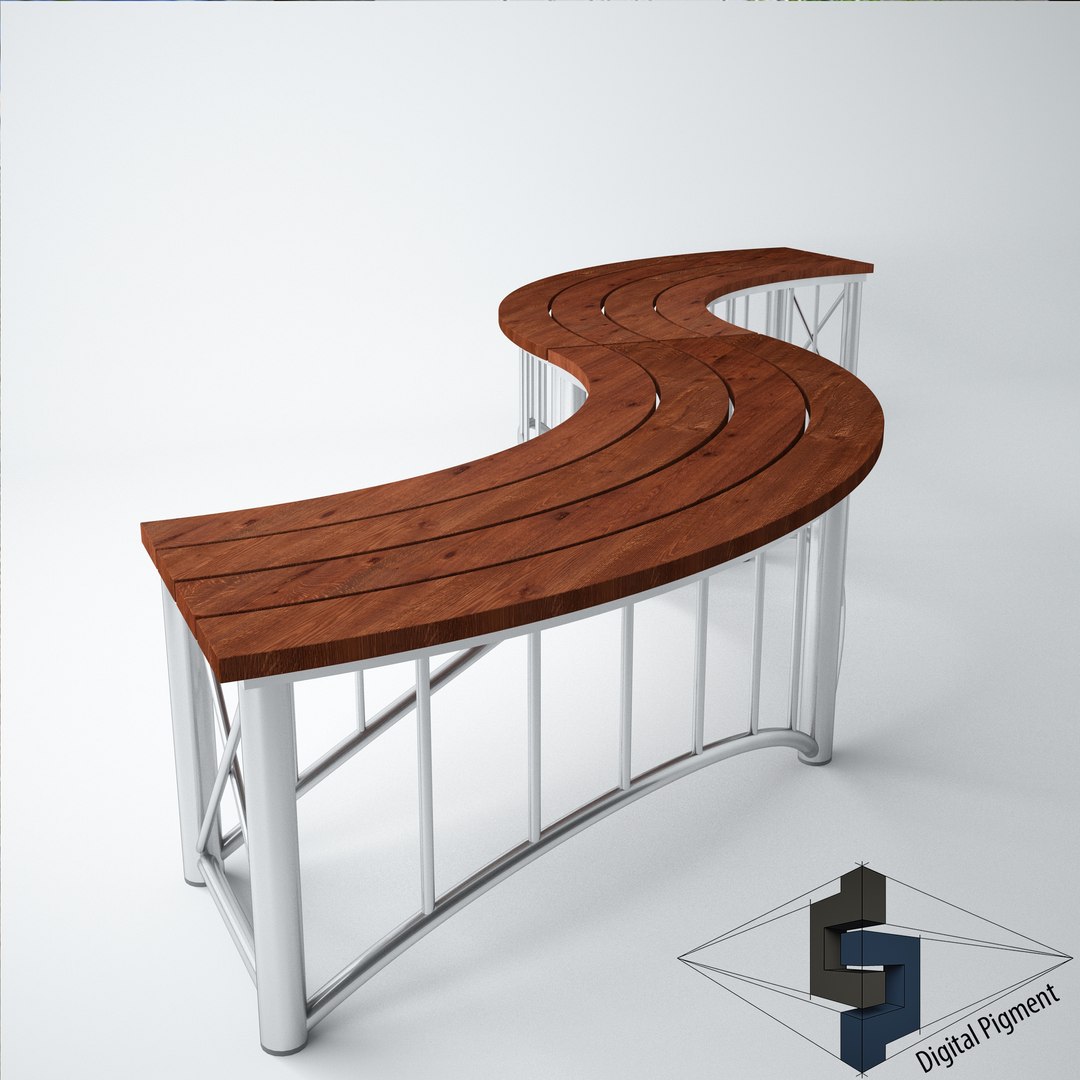 Bench Curve 3d Model