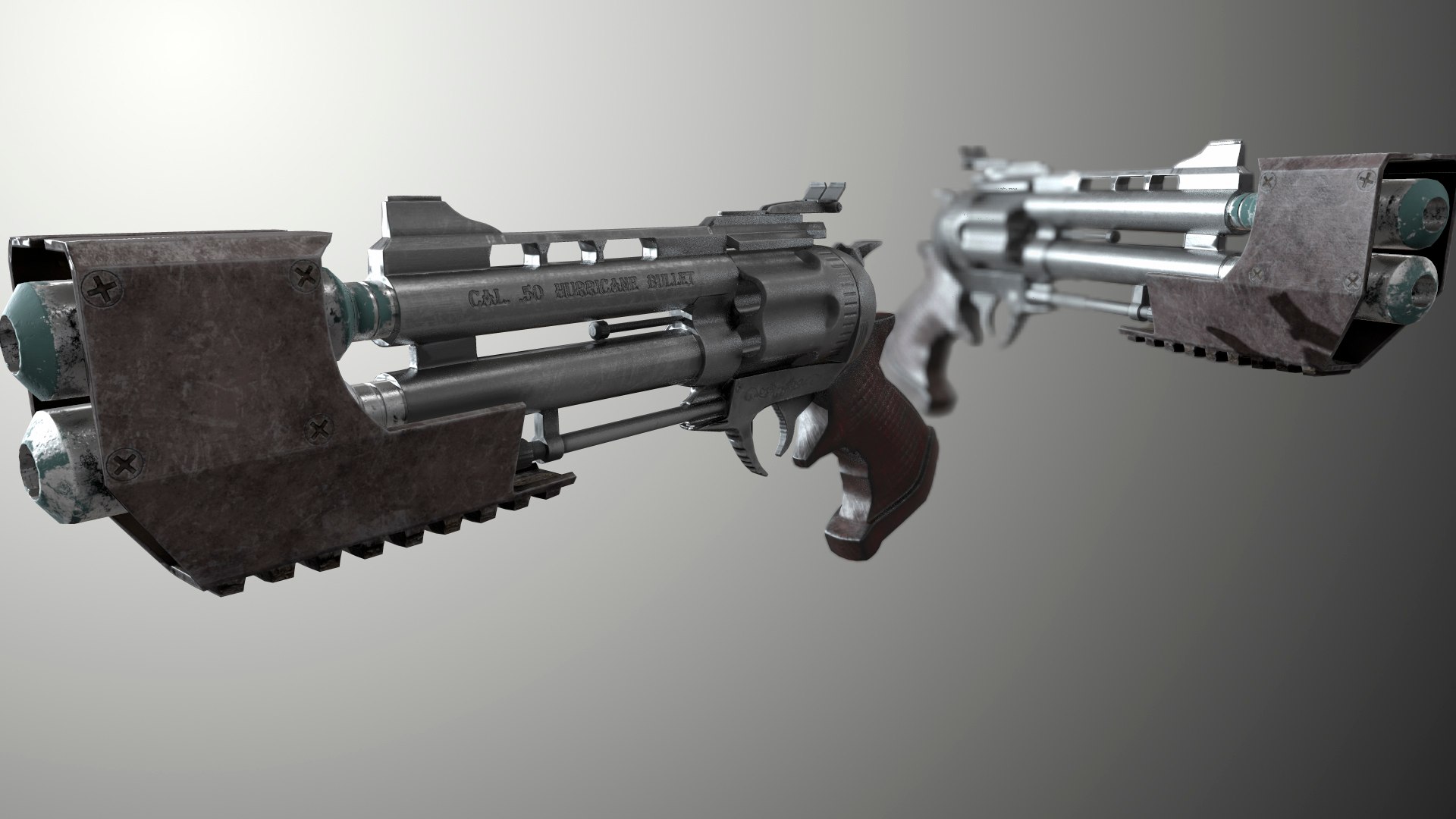 3D Steampunk Revolver - TurboSquid 1524552