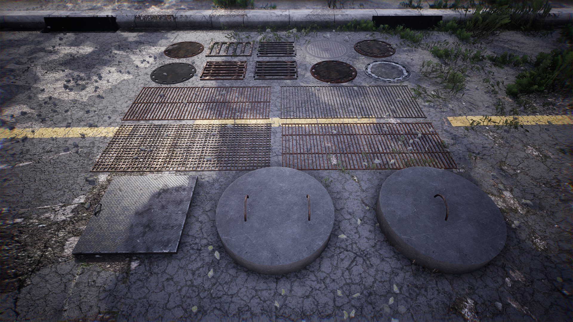3D Model Manhole Covers 10 Variations - TurboSquid 1983632
