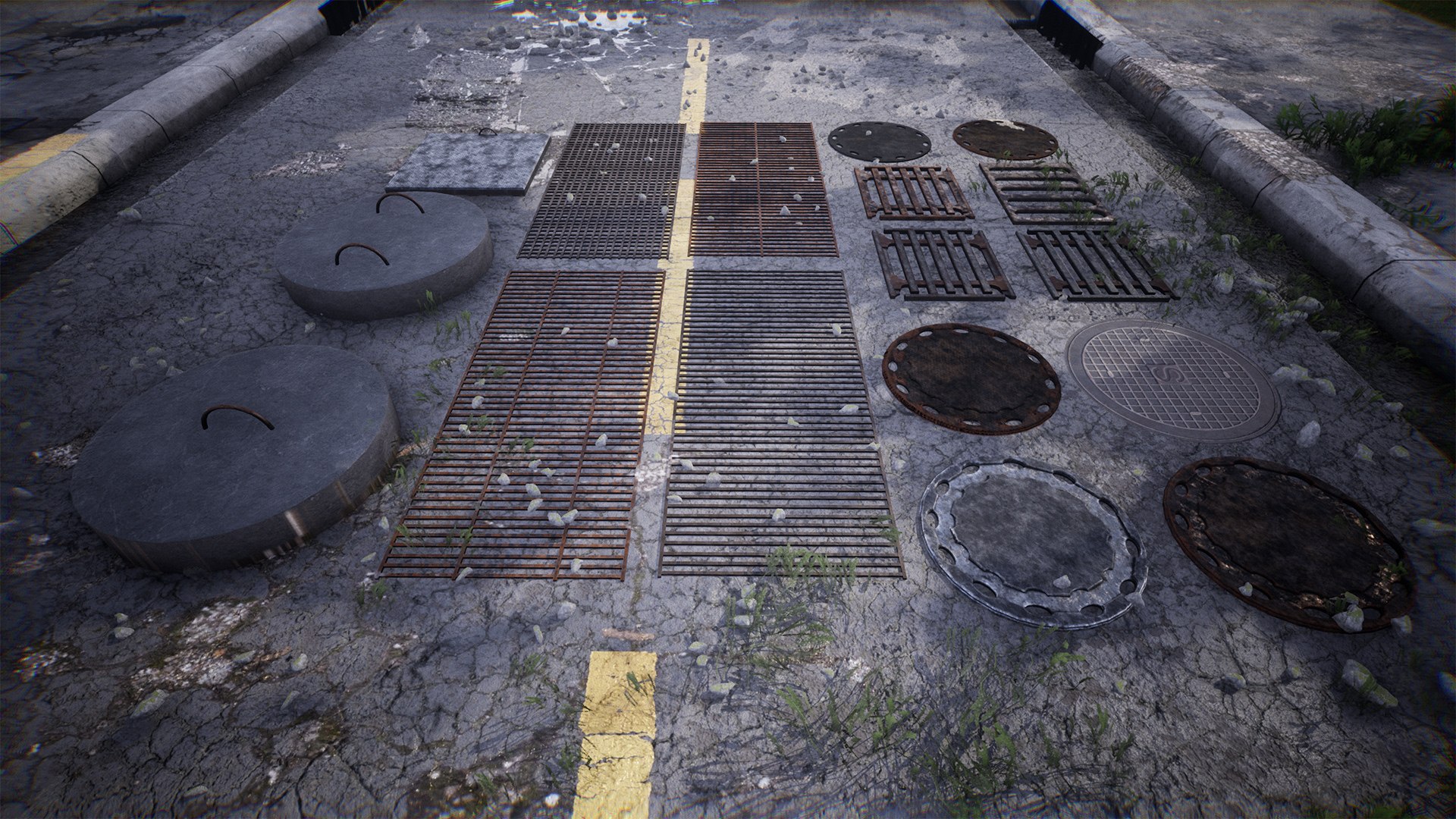 3D Model Manhole Covers 10 Variations - TurboSquid 1983632