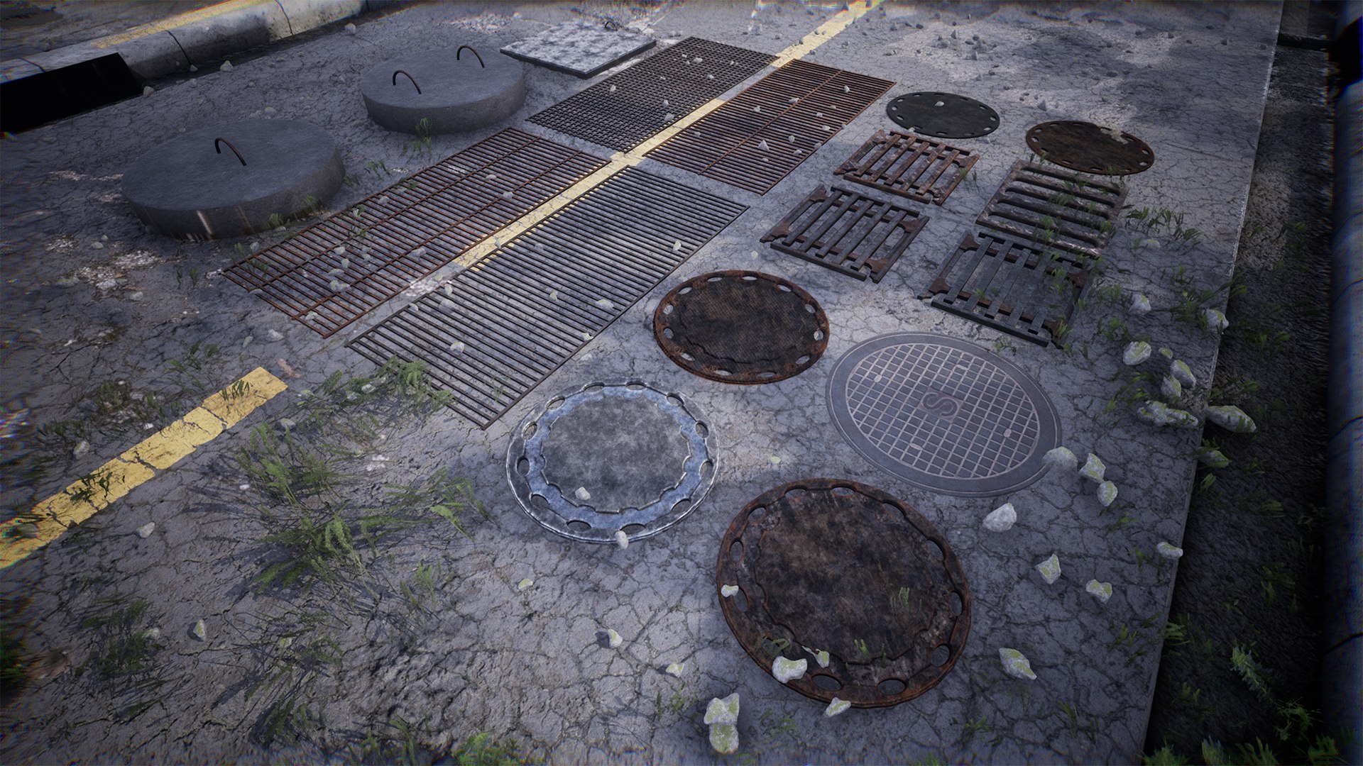3D Model Manhole Covers 10 Variations - TurboSquid 1983632