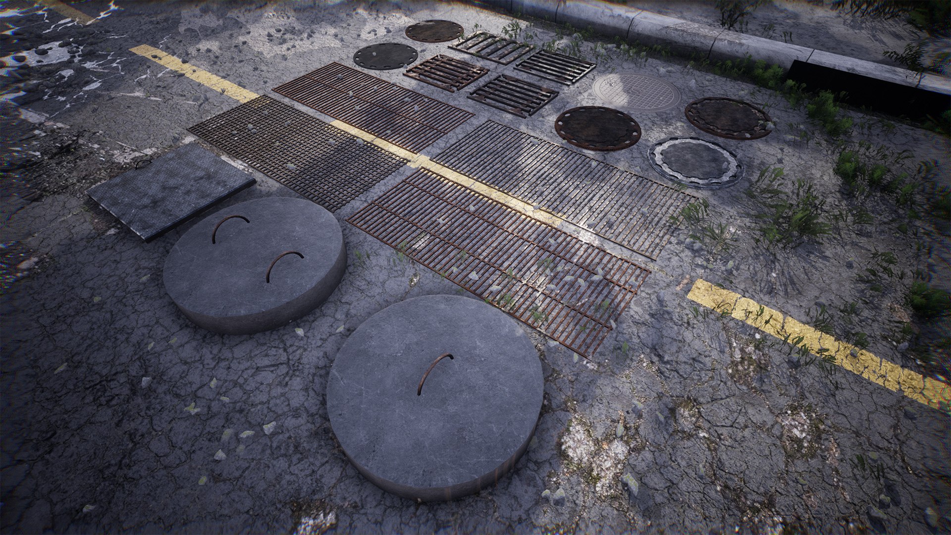3D Model Manhole Covers 10 Variations - TurboSquid 1983632
