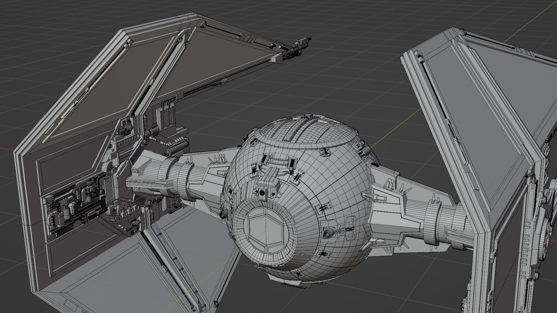 3D TIE Interceptor Model - TurboSquid 2345956