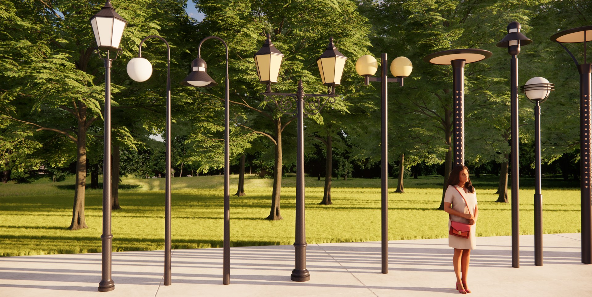 3D Street Lamps Collection-A10 - TurboSquid 2041358
