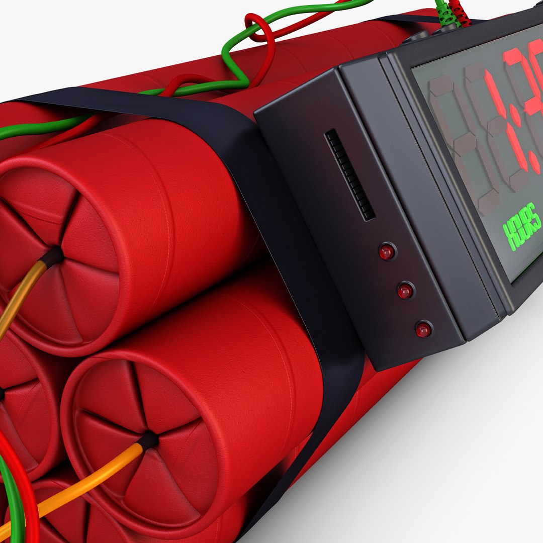Dynamite digital time bomb 3D - TurboSquid 1618544