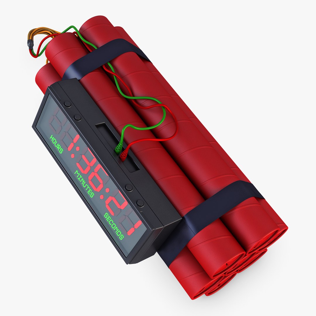 Dynamite digital time bomb 3D - TurboSquid 1618544