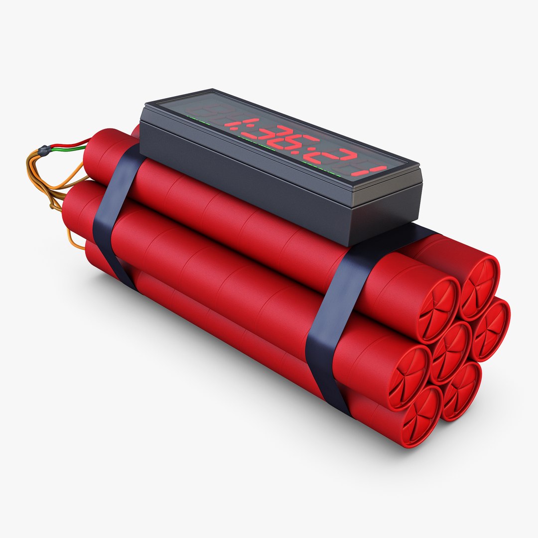 Dynamite digital time bomb 3D - TurboSquid 1618544