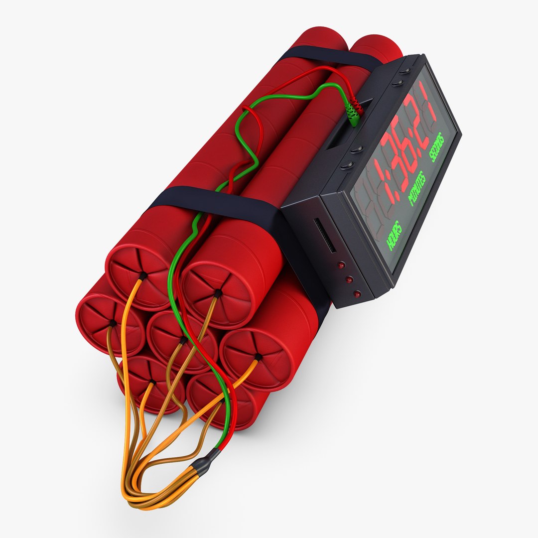 Dynamite digital time bomb 3D - TurboSquid 1618544
