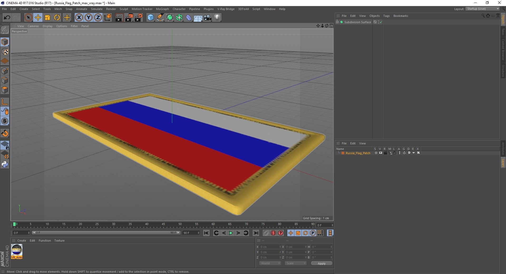 3D Russia Flag Patch Model - TurboSquid 2249954