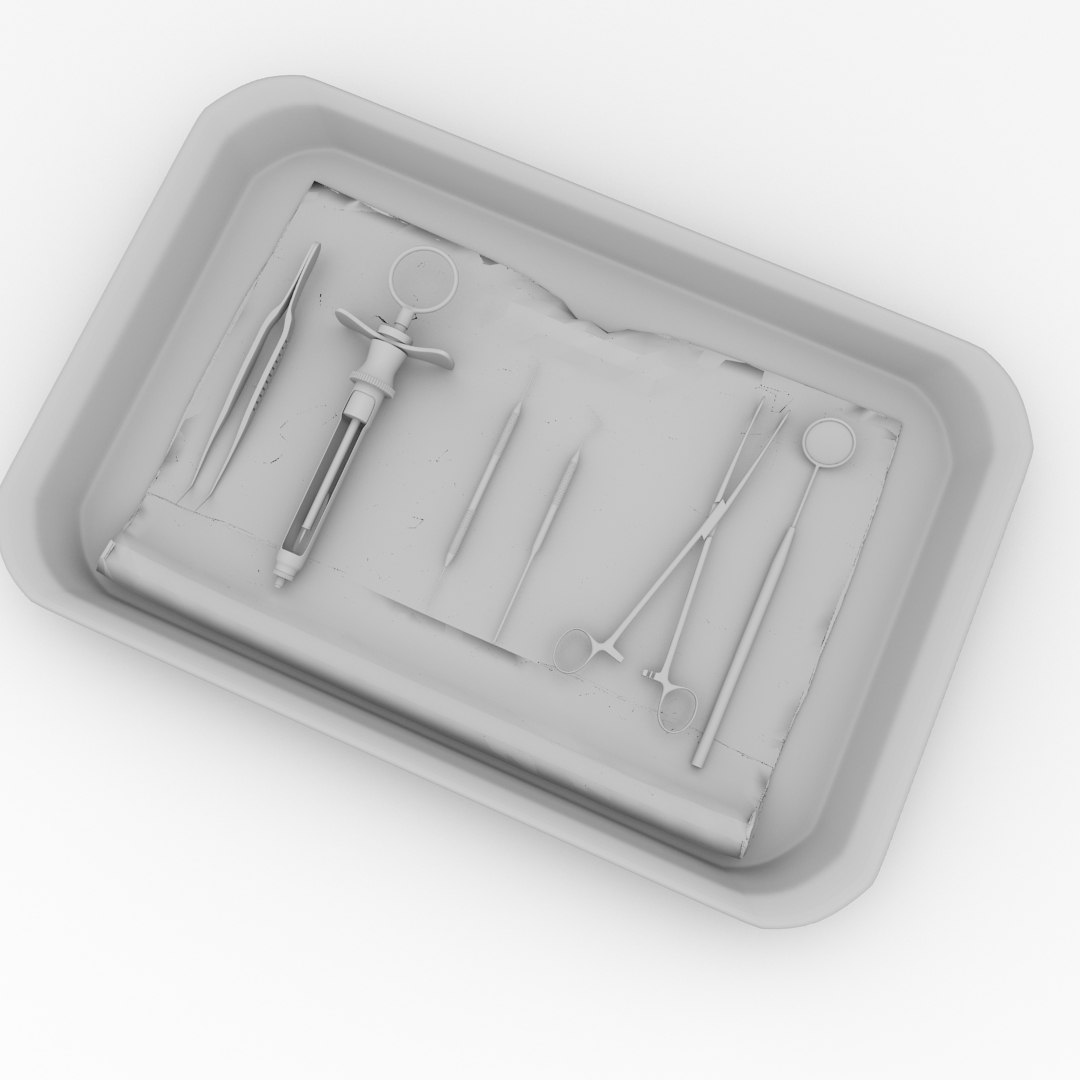 Surgery Tray Set Model - TurboSquid 1240267