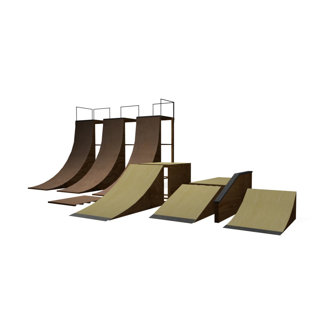 3d Skate Ramps Model