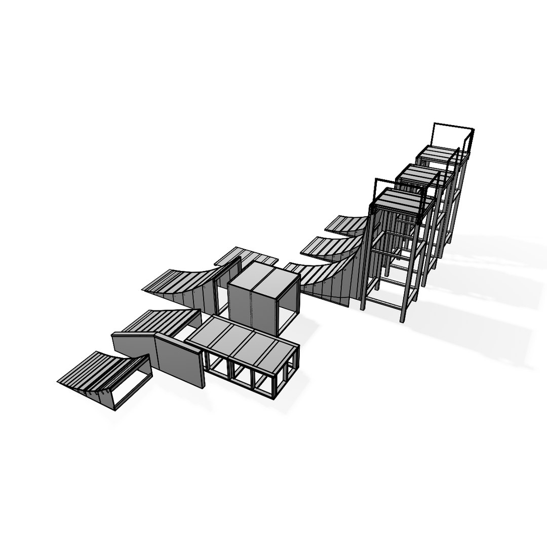 3d Skate Ramps Model