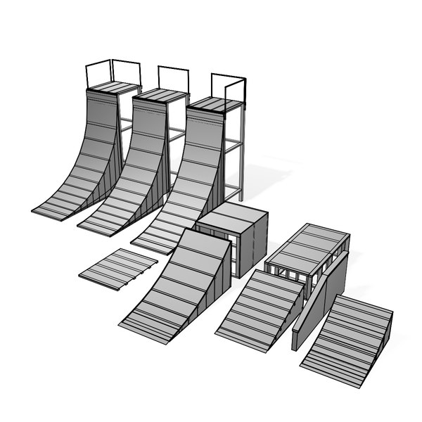 3d skate ramps model
