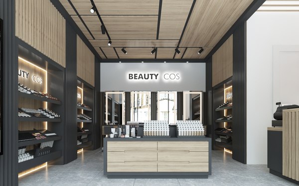 3D store interior cosmetics model - TurboSquid 1639222