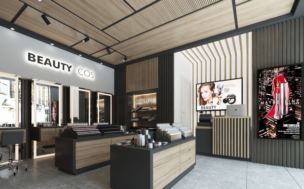 3D store interior cosmetics model - TurboSquid 1639222