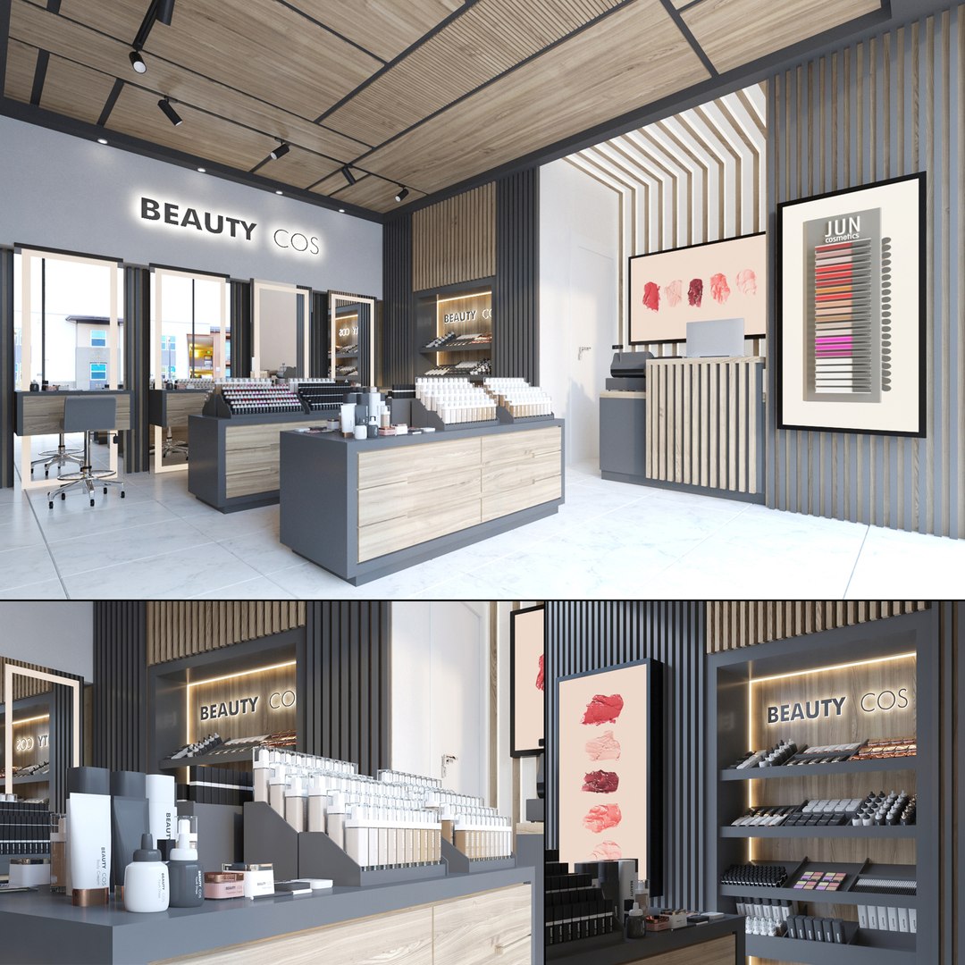 3D store interior cosmetics model - TurboSquid 1639222