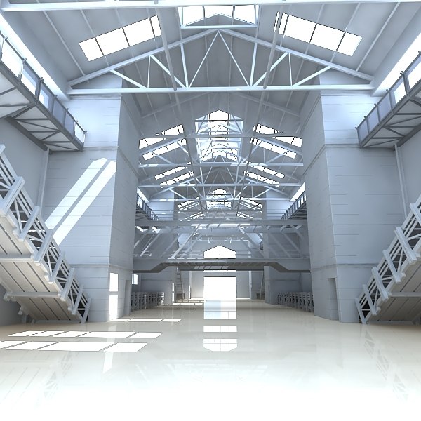 3d model of architectural interior