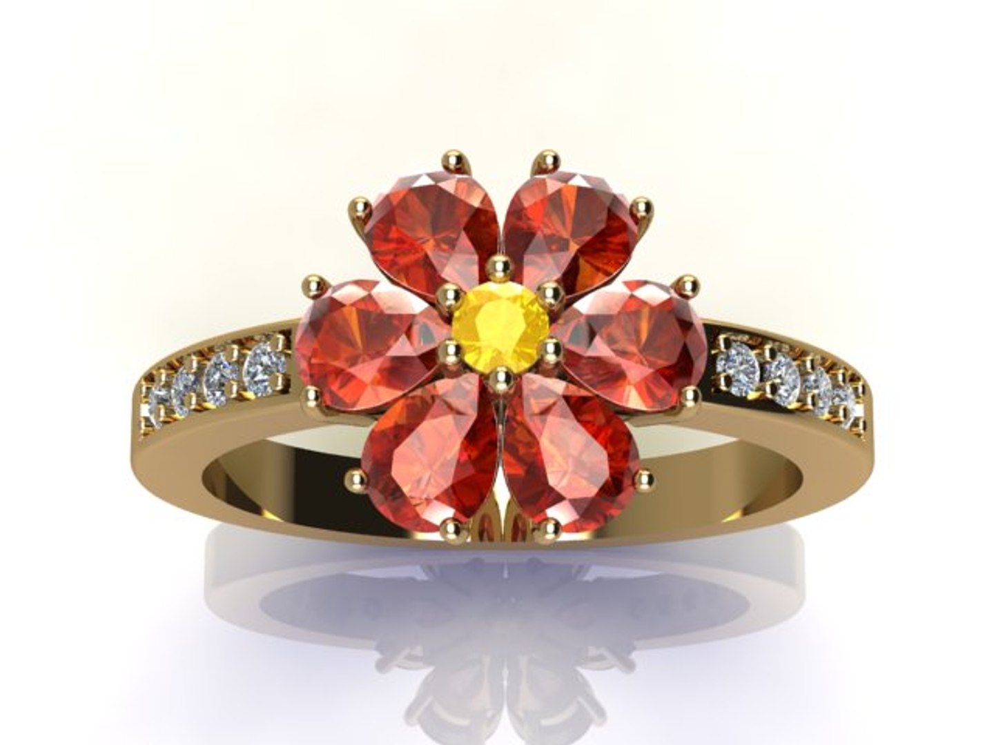 Flower Ring 3D Model - TurboSquid 1167615