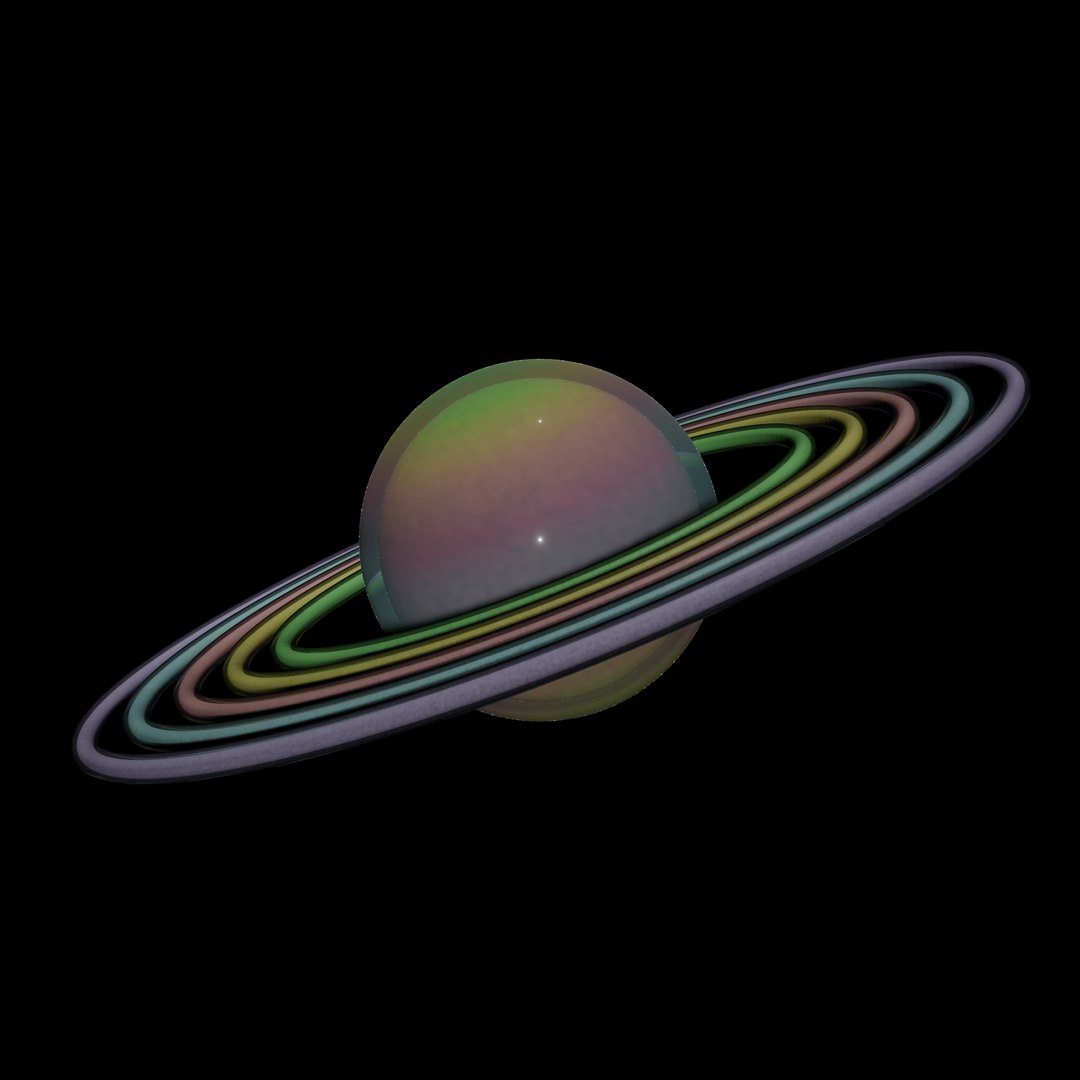 3D Saturn With Procedural Materials Blender Model - TurboSquid 2128539
