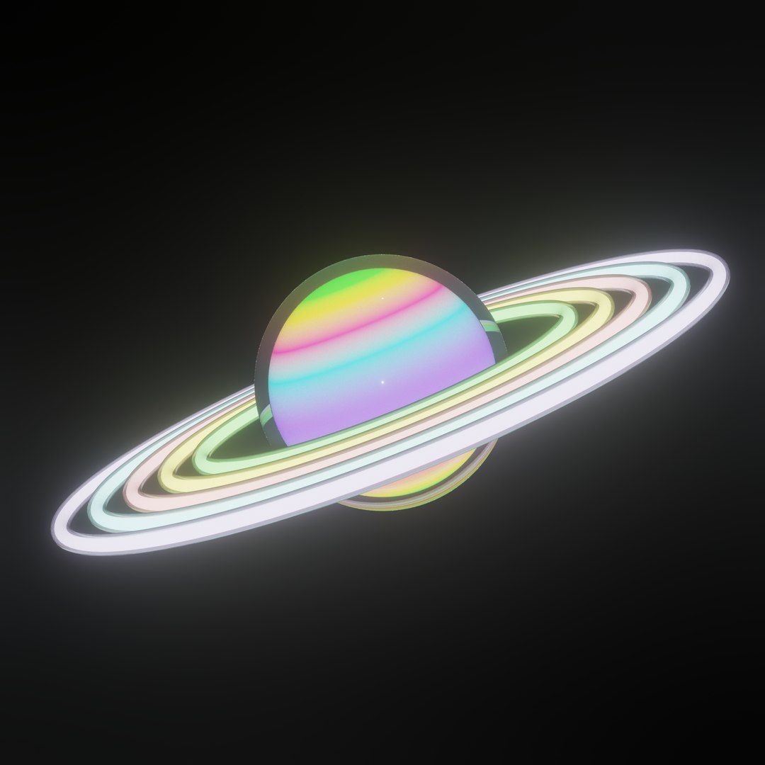 3D Saturn With Procedural Materials Blender Model - TurboSquid 2128539