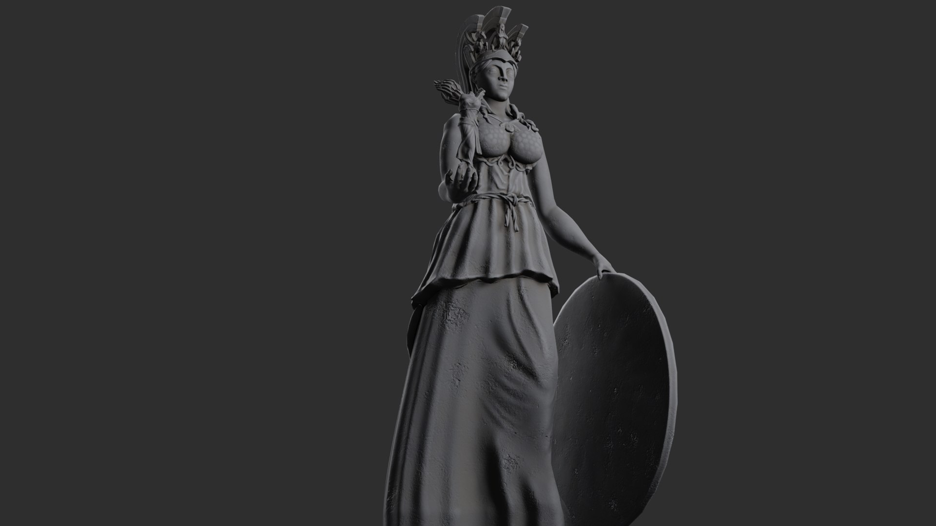 Athena And Nike Statue Model - TurboSquid 2179345
