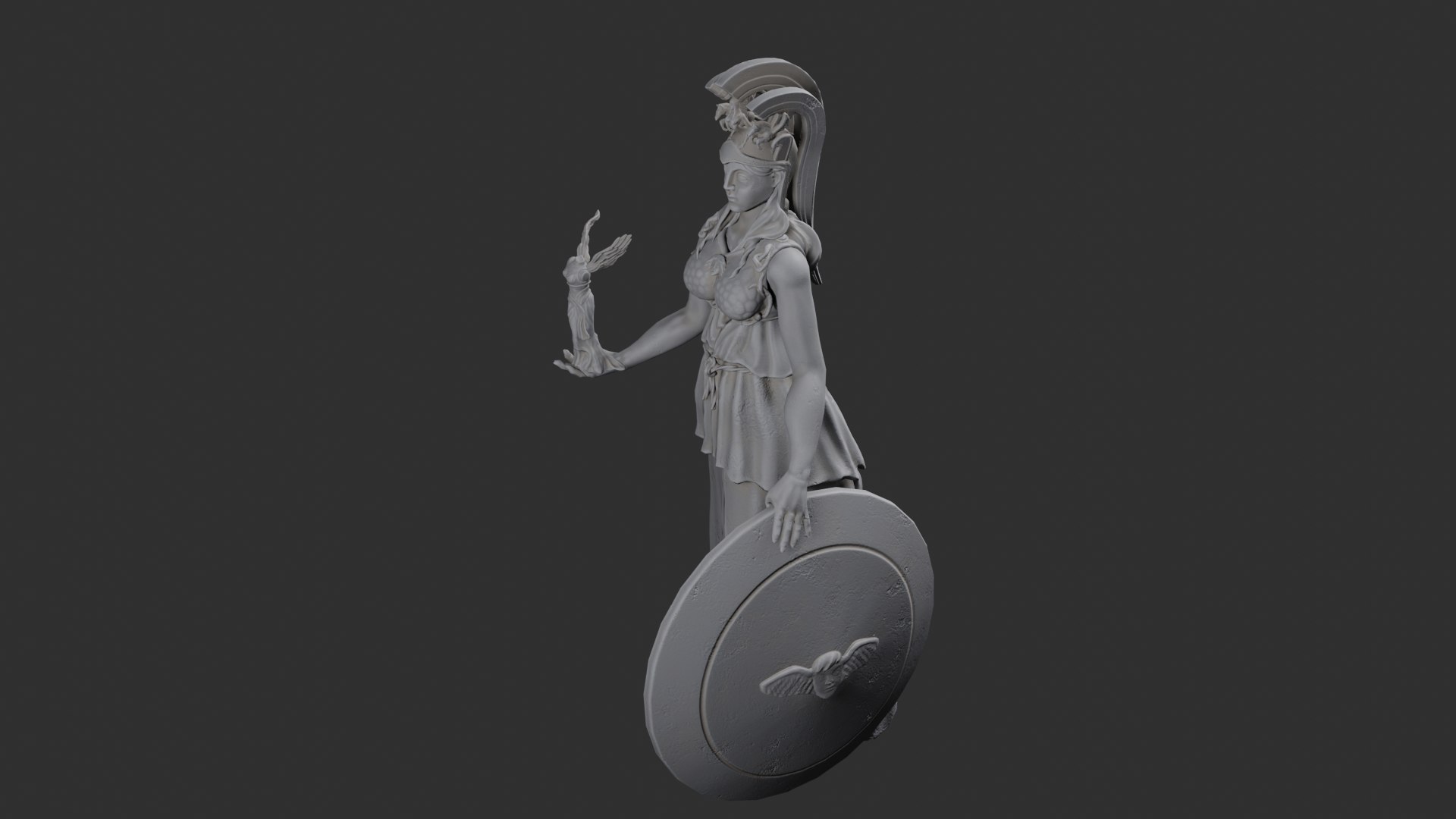 Athena And Nike Statue Model - TurboSquid 2179345