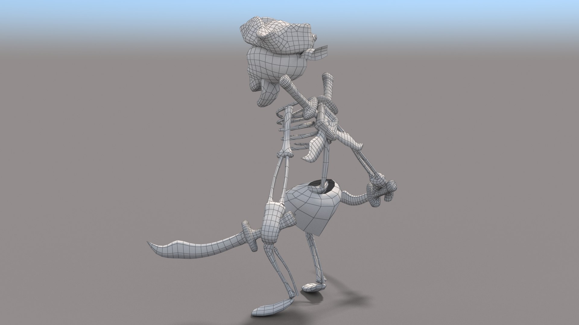 3d Model Cartoon Pirate Skeleton