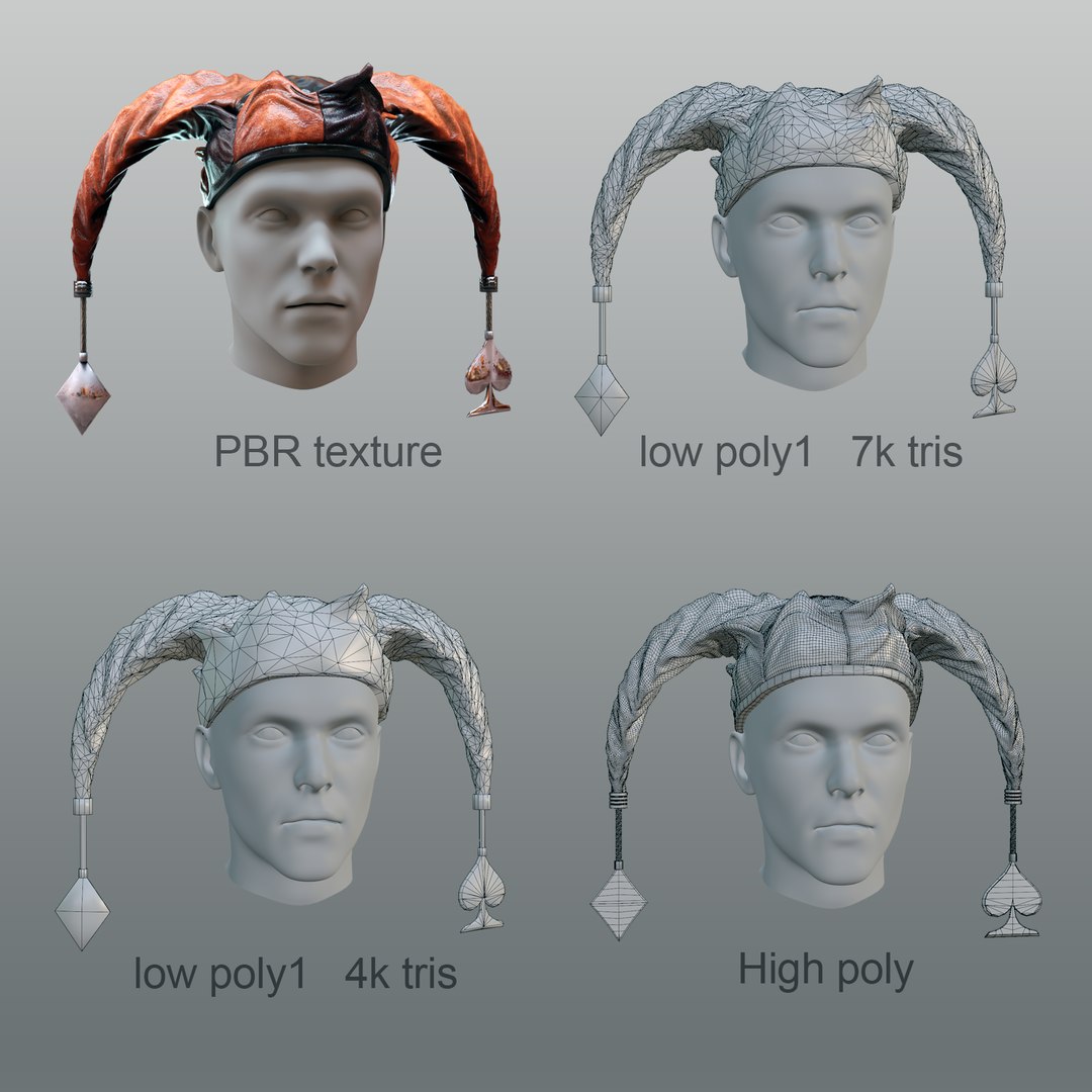 Jester Hat 3D Model - TurboSquid 1622522