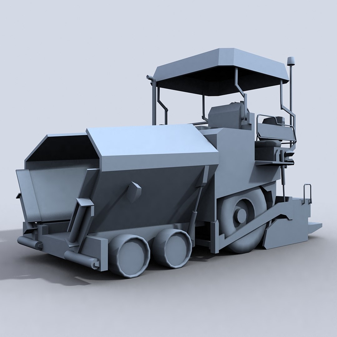Asphalt Paver 1 3d Model