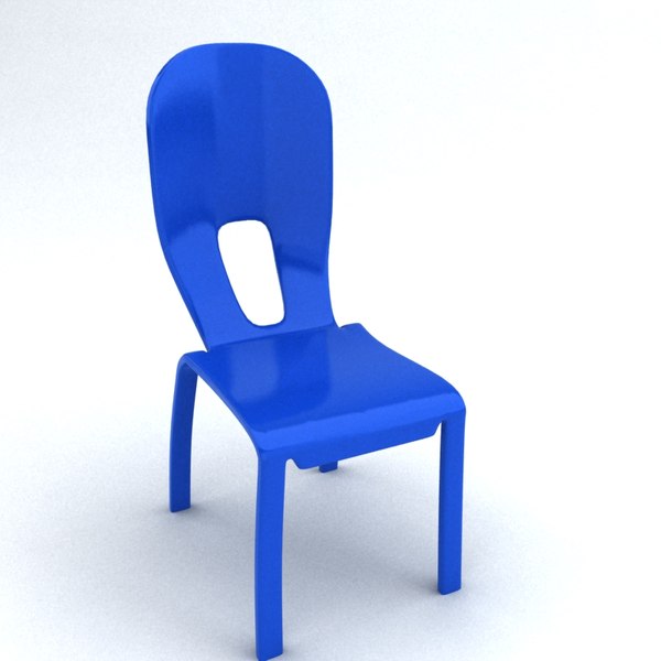 3d plastic chair model