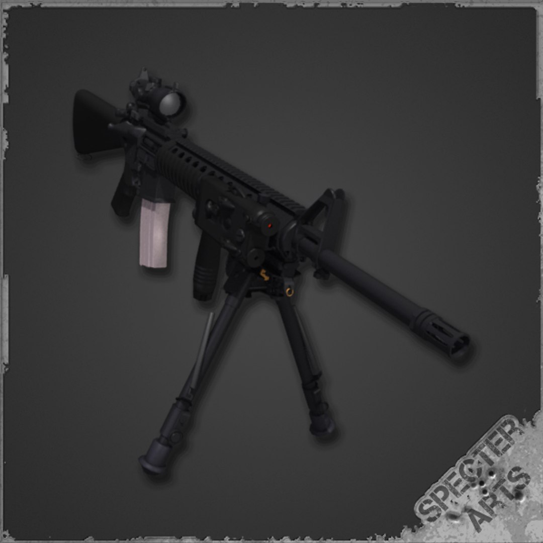 3d Marksman Rifle M16a4 Sdm-r