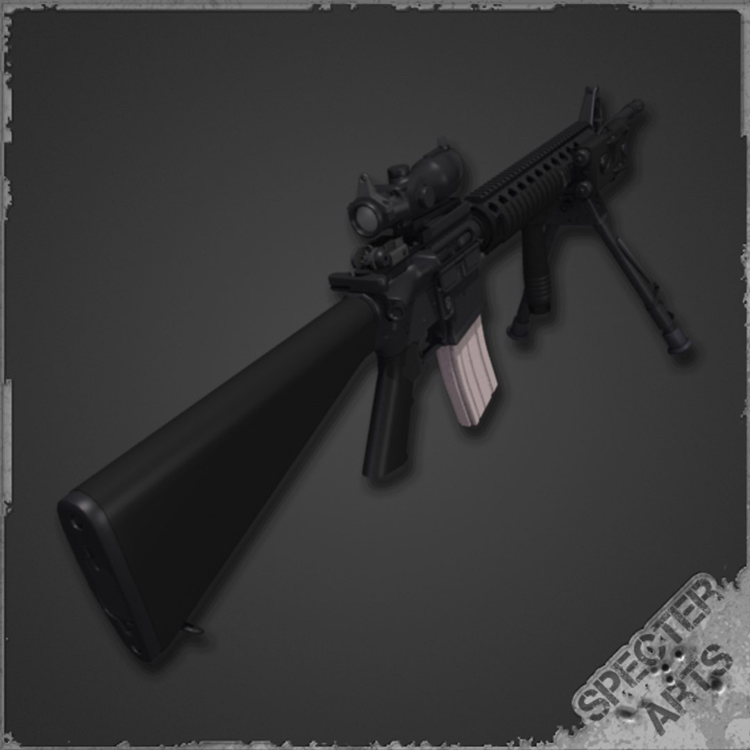 3d Marksman Rifle M16a4 Sdm-r