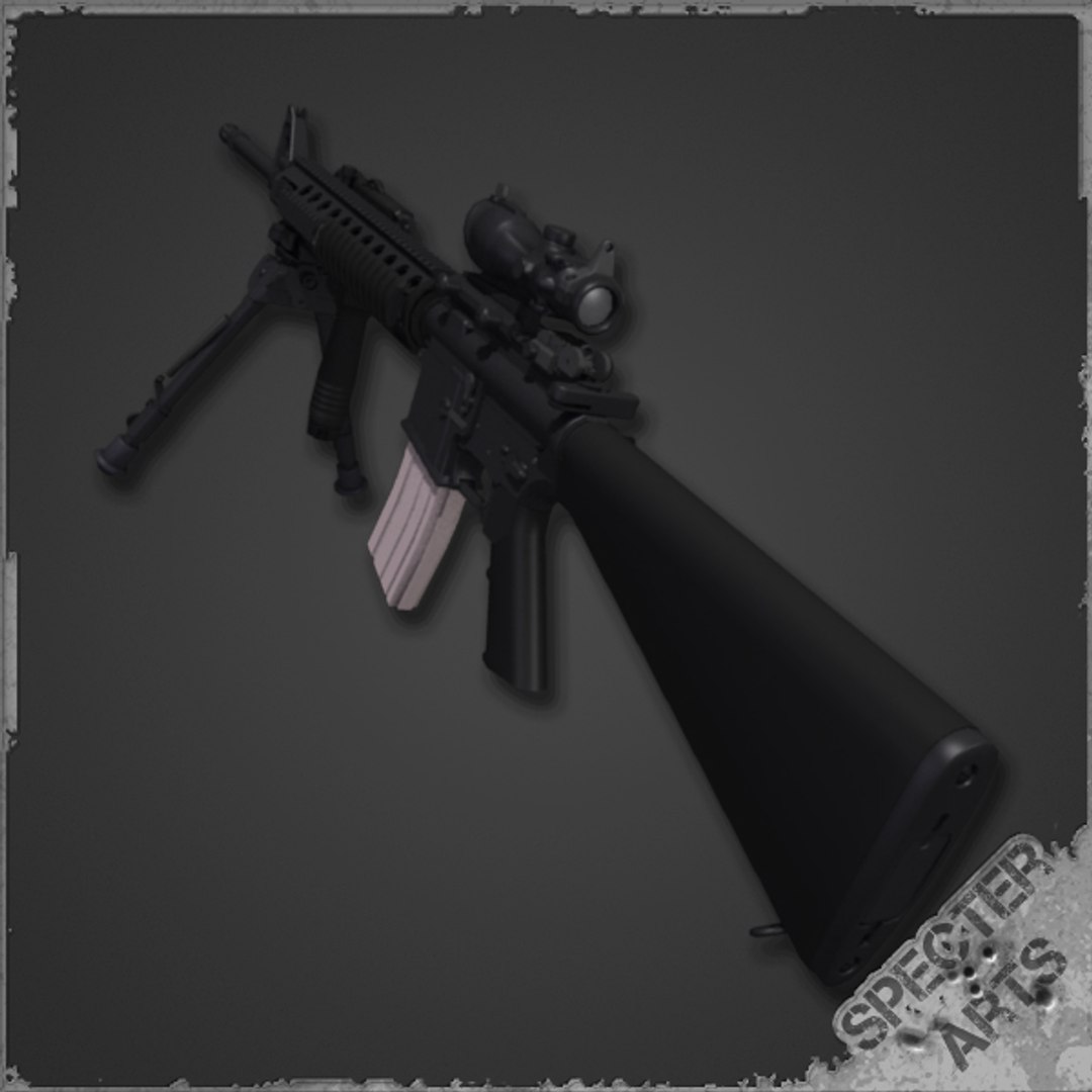 3d Marksman Rifle M16a4 Sdm-r