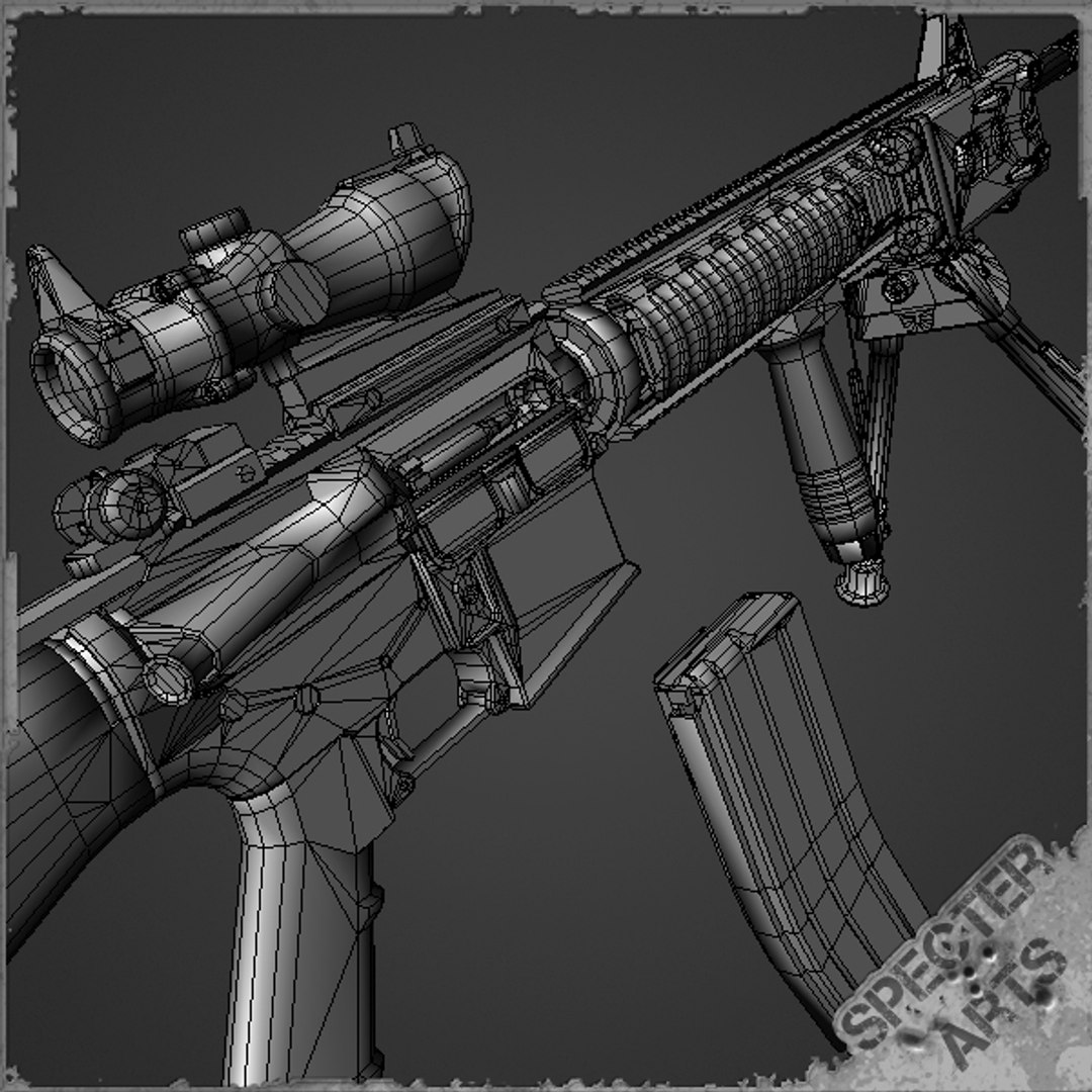 3d Marksman Rifle M16a4 Sdm-r