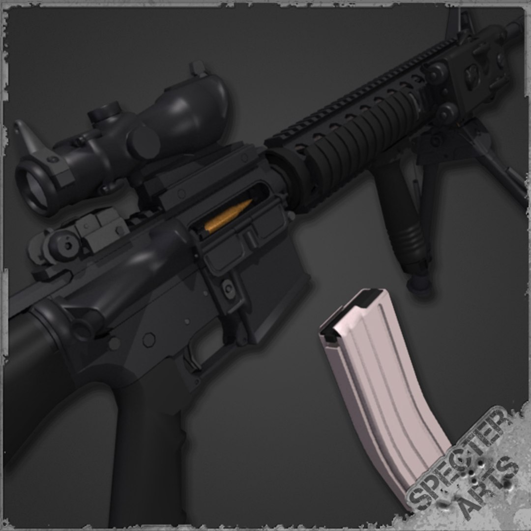 3d Marksman Rifle M16a4 Sdm-r