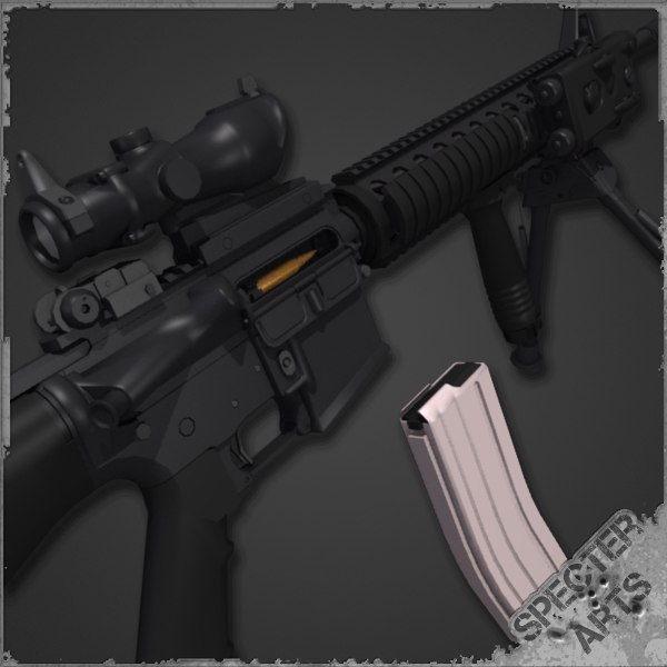 3d marksman rifle m16a4 sdm-r