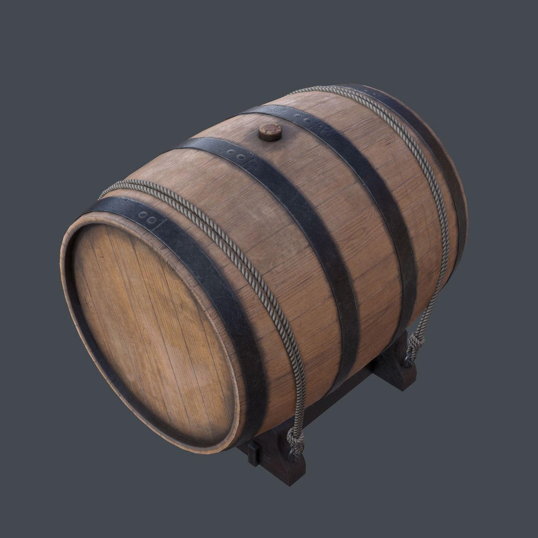 3d Water Barrel Model