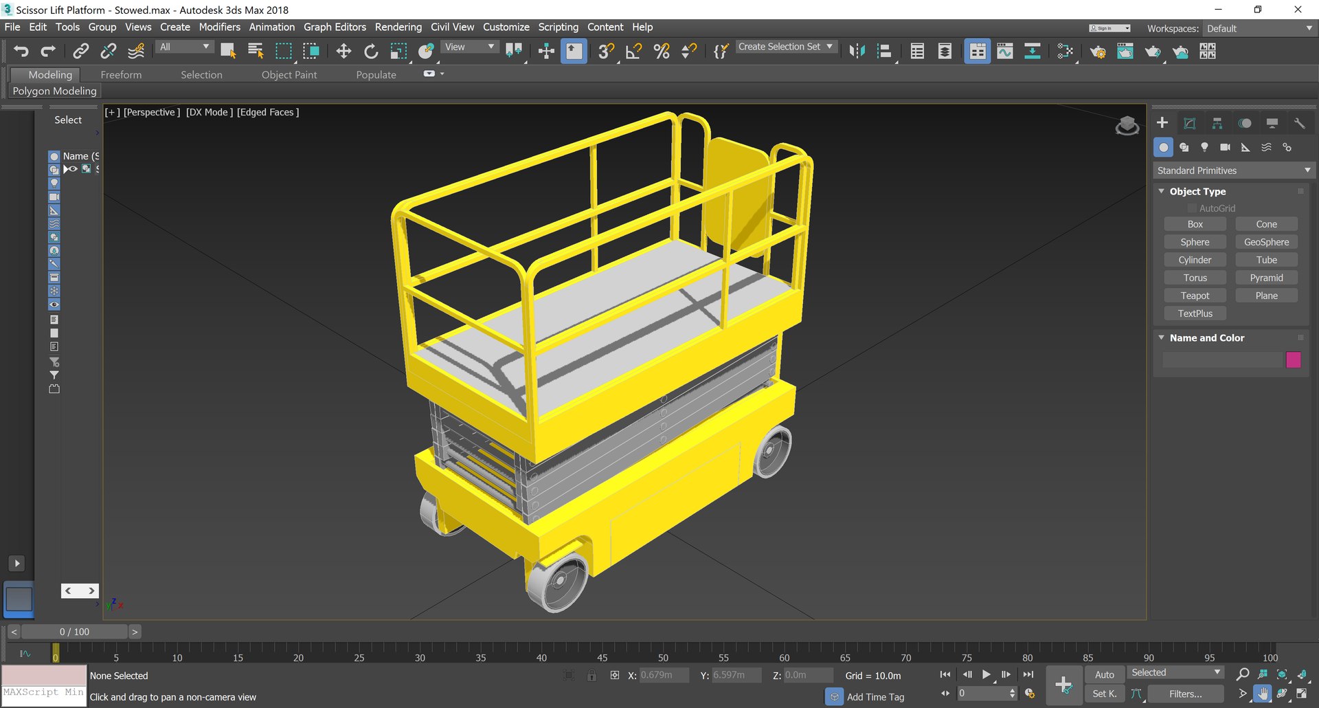 Mobile Scissor Lift Platform - Revit Family 3D Model - TurboSquid 1820257