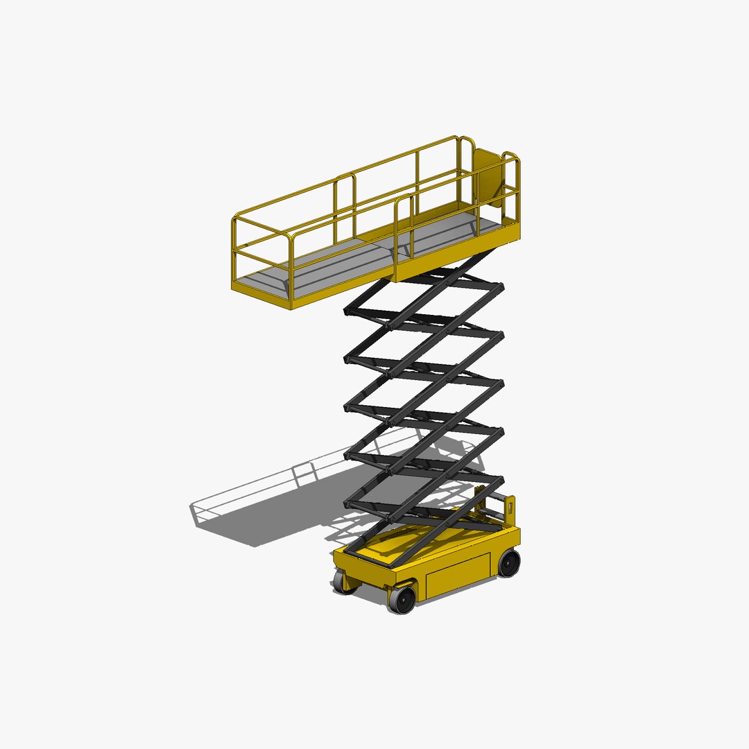 Mobile Scissor Lift Platform - Revit Family 3D model - TurboSquid 1820257